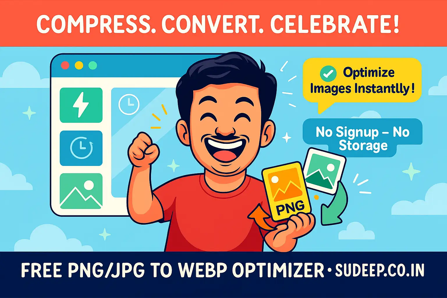 Image Compression & WEBP Converter | Free Online Tool - Sudeep.co.in